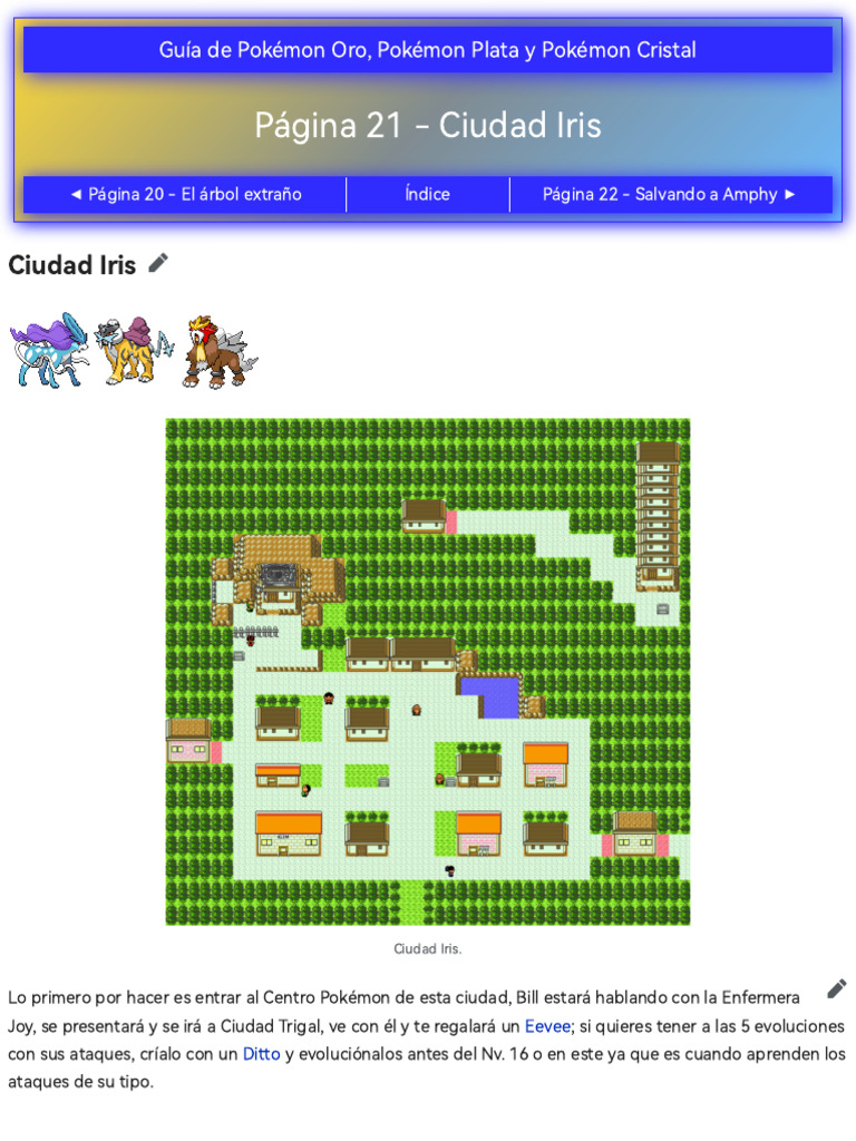 Guía de Pokémon Oro, Pokémon Plata y Pokémon Cristal - Página 21 | PDF ...