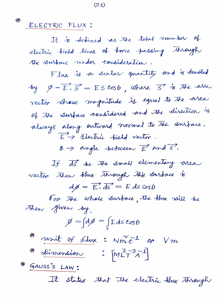 4 Electric Flux | PDF | Electromagnetism | Electrostatics