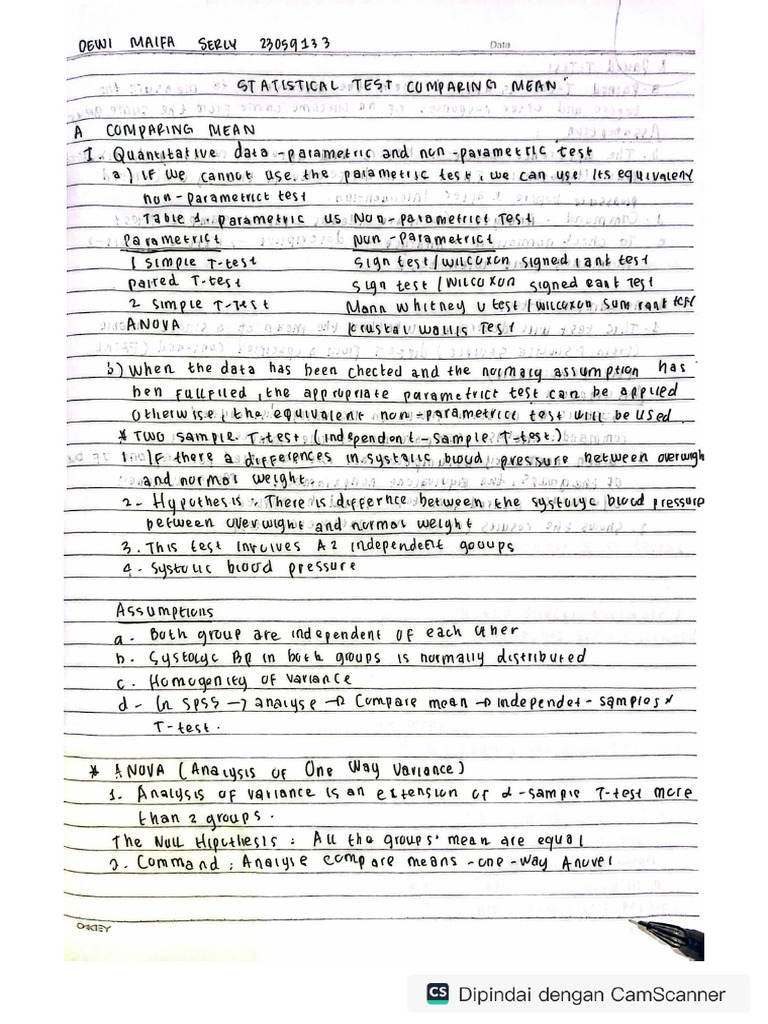 Task 14 Statistika Dewi Maifa Serly-2305 | PDF