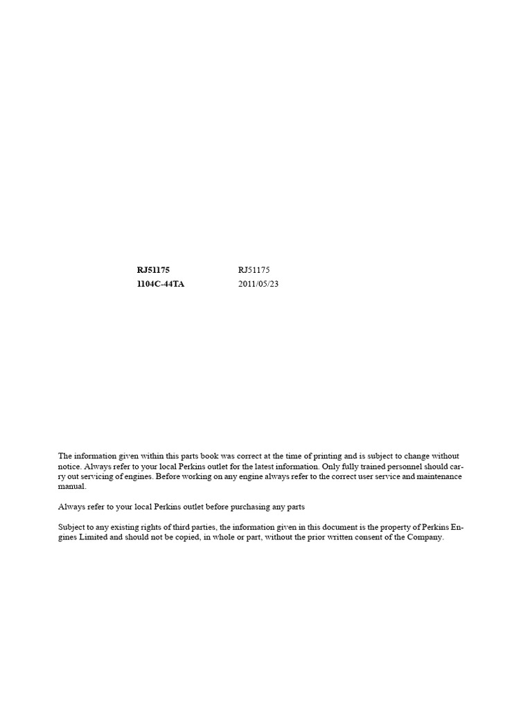 1104C - 44TAG2 Part Book | Download Free PDF | Piston | Pump