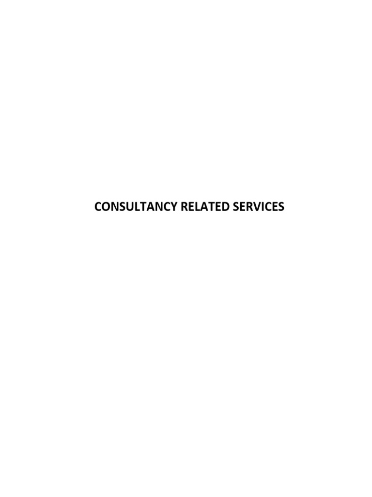 Consultancy Related Services - Final | PDF | Taxes | Employment