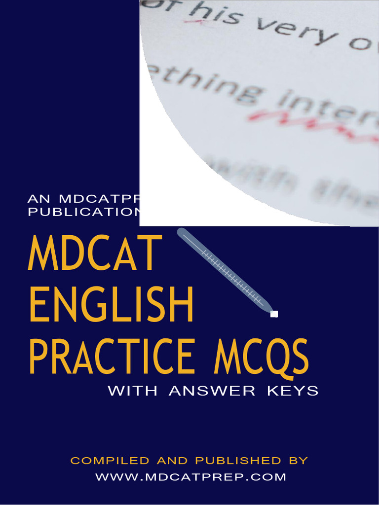 MDCAT English Practice MCQs | PDF | Language Arts & Discipline