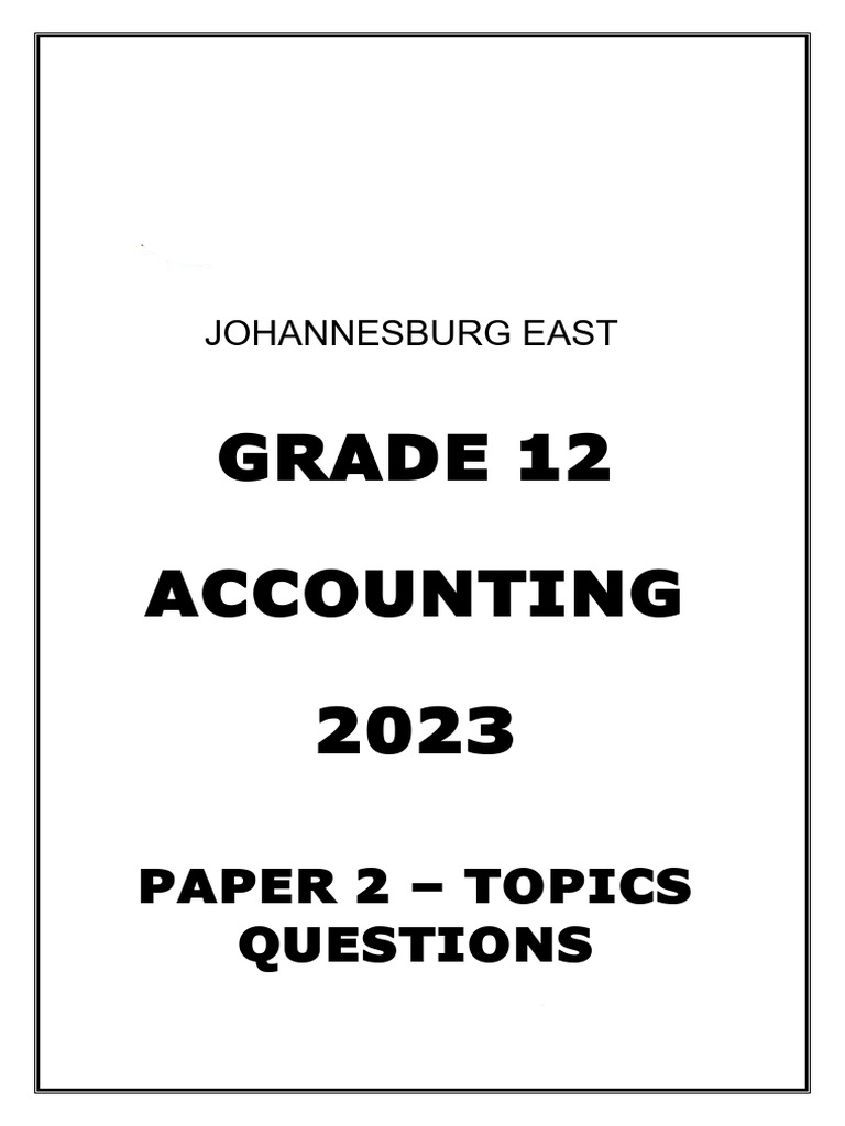 Paper - 2 - Topics - QP Vuyi | PDF | Debits And Credits | Bookkeeping