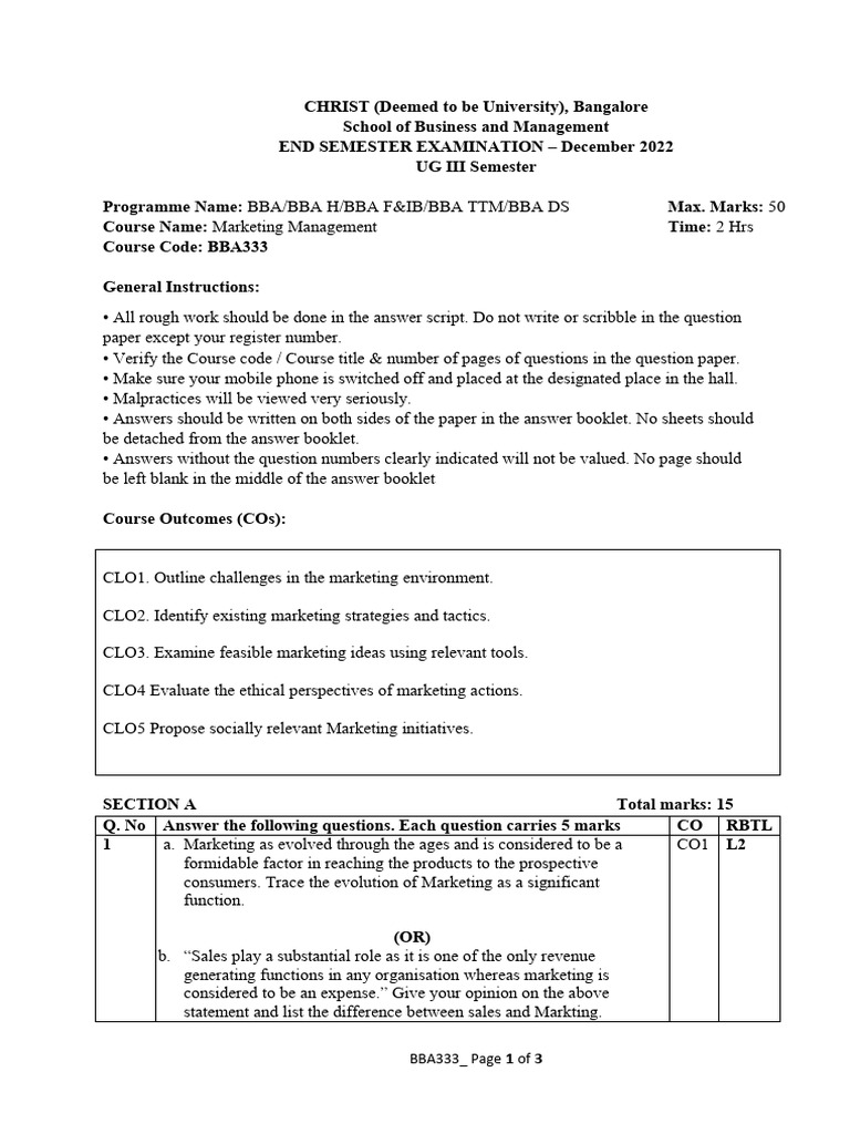 Bba 2022 | PDF | Nestlé | Marketing