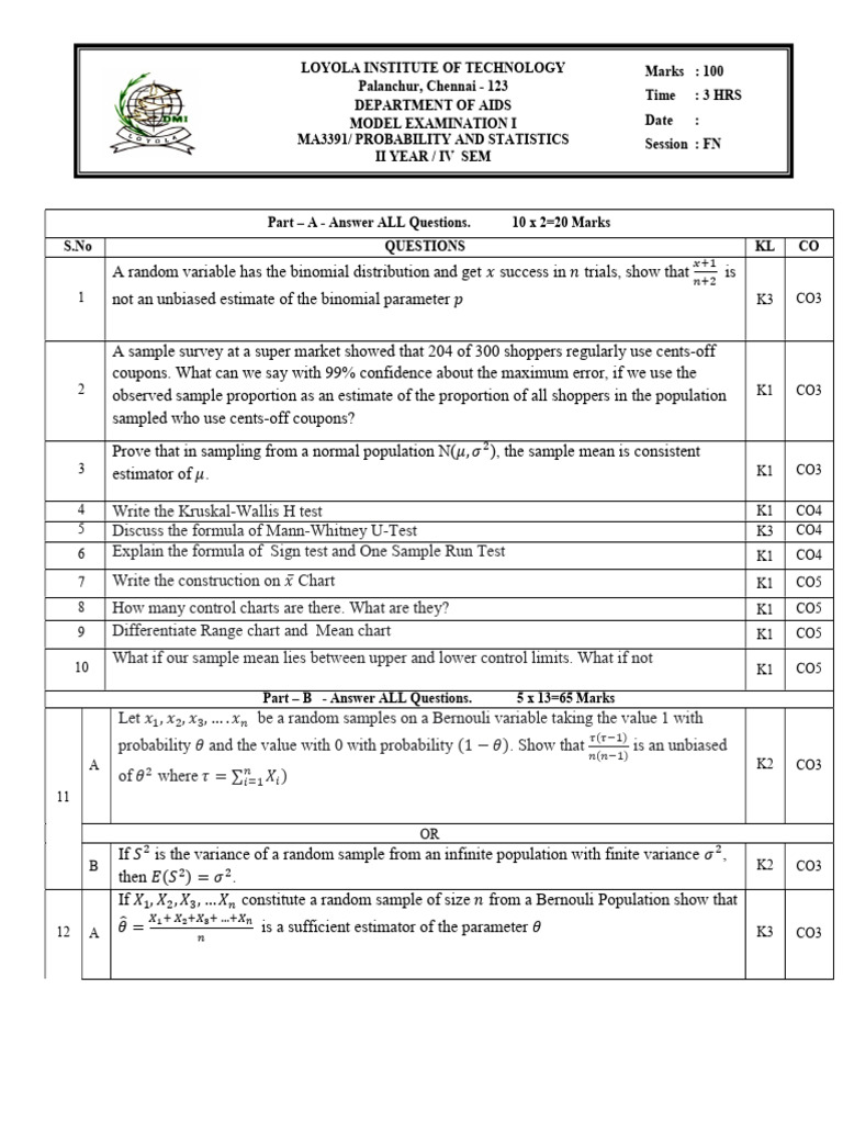 NM Project AI&DS. | PDF | Estimator | Variance