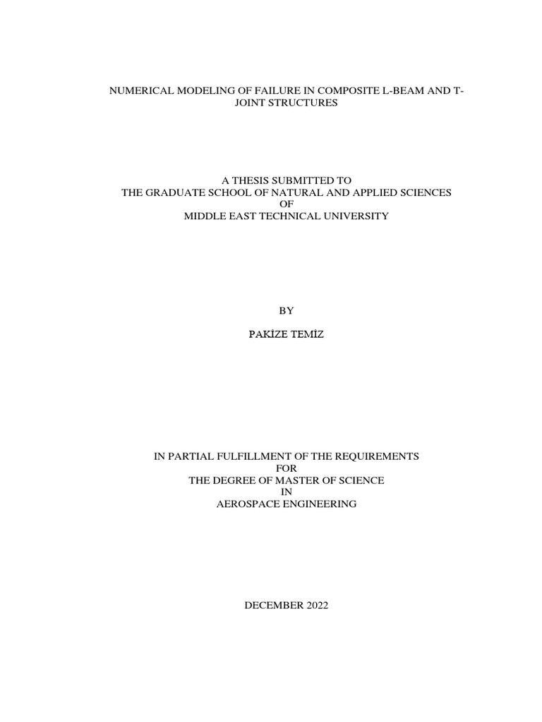 Numerical Modeling of Failure in Composite L-Beam and T - Joint Structures | PDF
