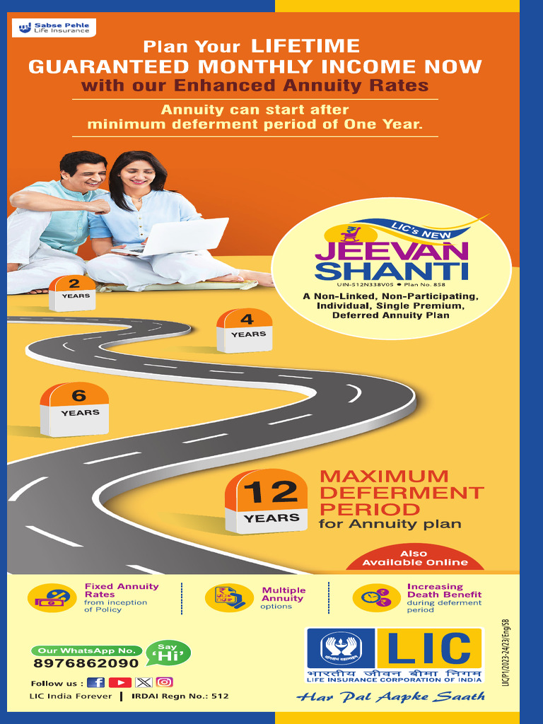LIC Jeevan Shanti Plan Overview | PDF | Insurance | Life Annuity