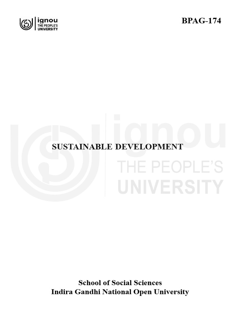 BPAG 174 Full Textbook | PDF | Sustainability | Sustainable Development