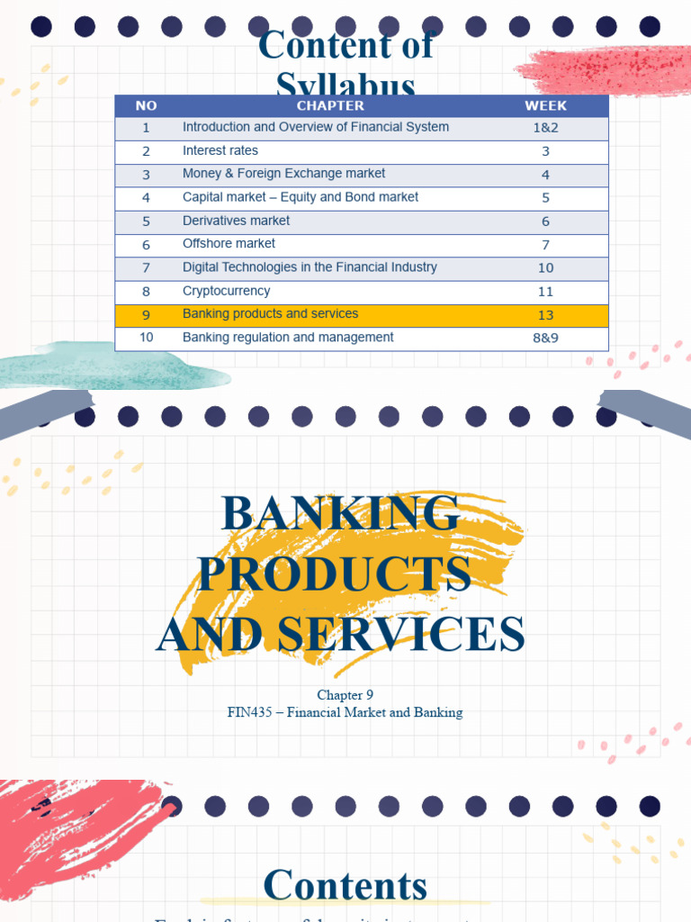 Chapter 9 (Banking Products and Services) | PDF | Loans | Transaction ...
