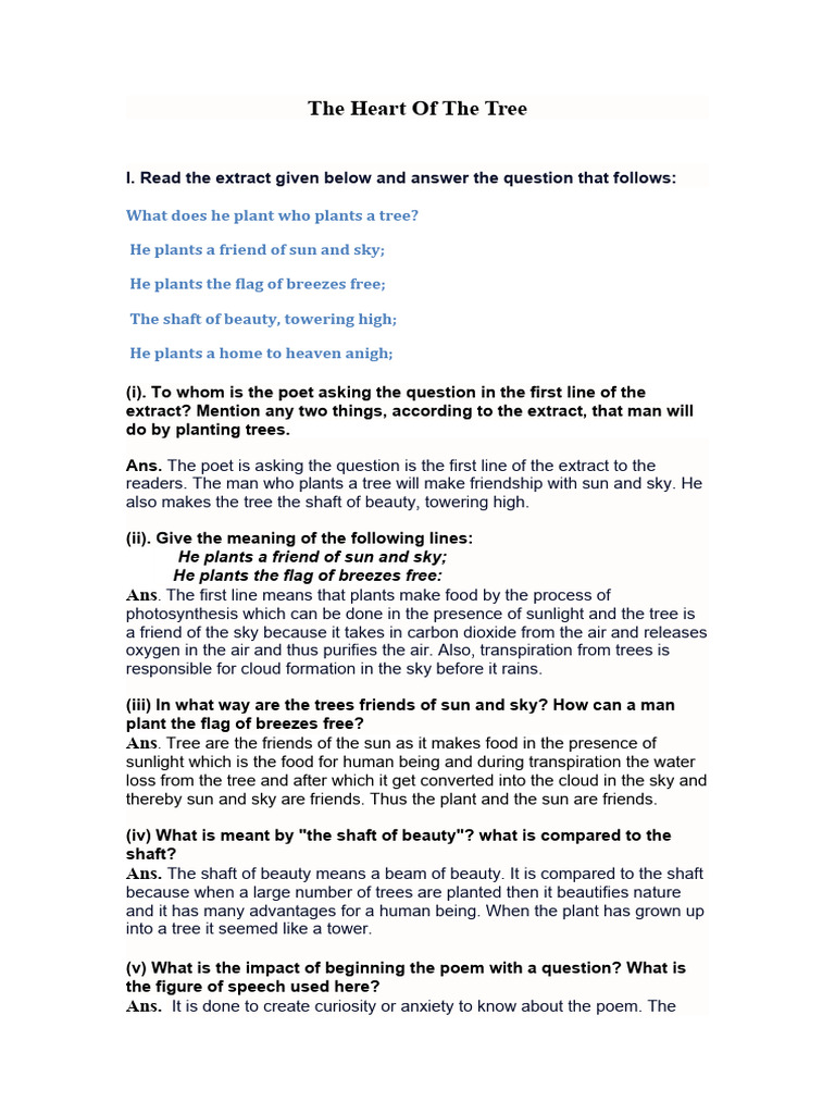 The Heart of the Tree | PDF | Trees | Plants