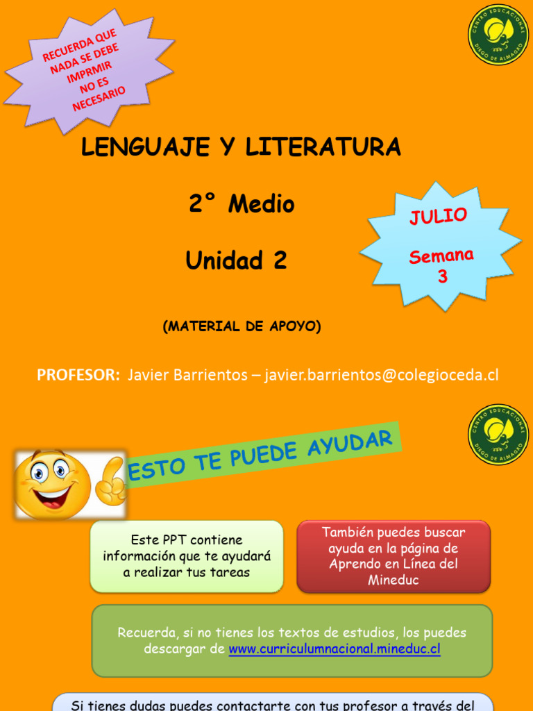 LENGUAJE_ Unidad_2_Clase1y2_G.Dramático_2Med | PDF