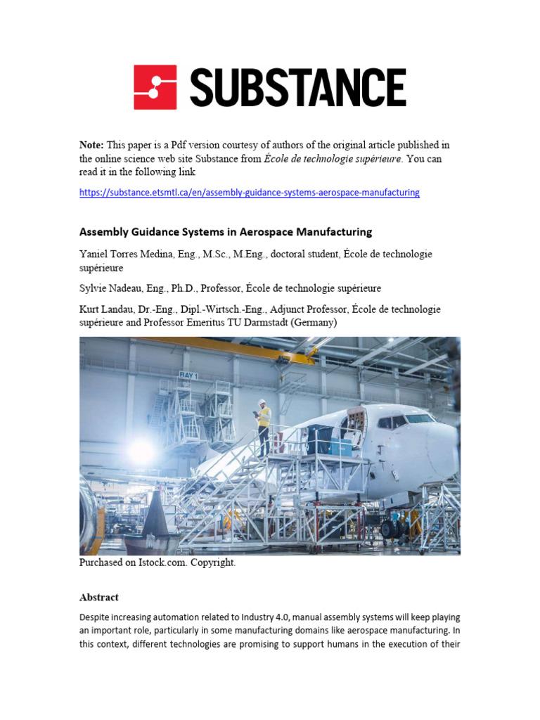 Assembly Guidance Systemsin Aerospace Manufacturing | PDF | System ...