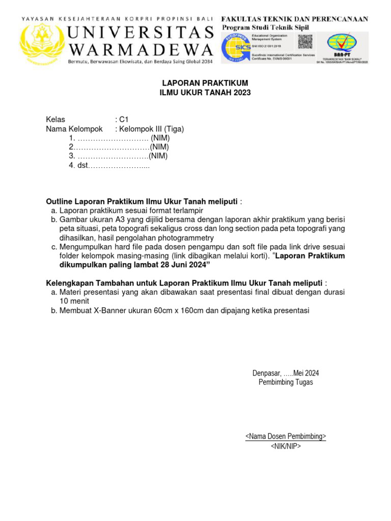 Laporan Praktikum Ilmu Ukur | PDF