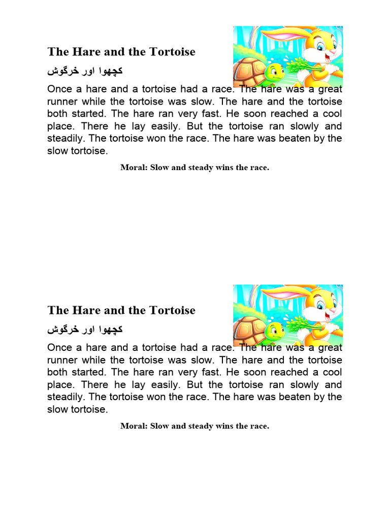 The Hare and the Tortoise | PDF