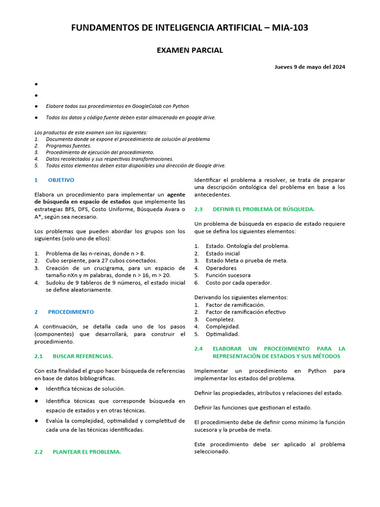 MIA 103 Examen Parcial 2024-1 | PDF | Python (lenguaje de programación)