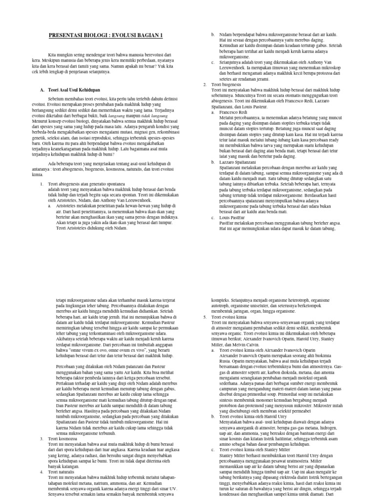 Teori Evolusi 1 | PDF | Ilmu Sosial | Filsafat