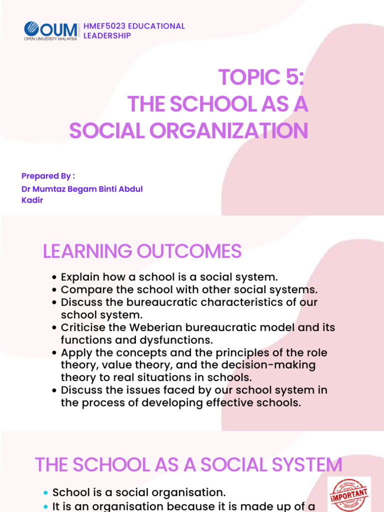 School as a Social Organization | PDF | Decision Making | System