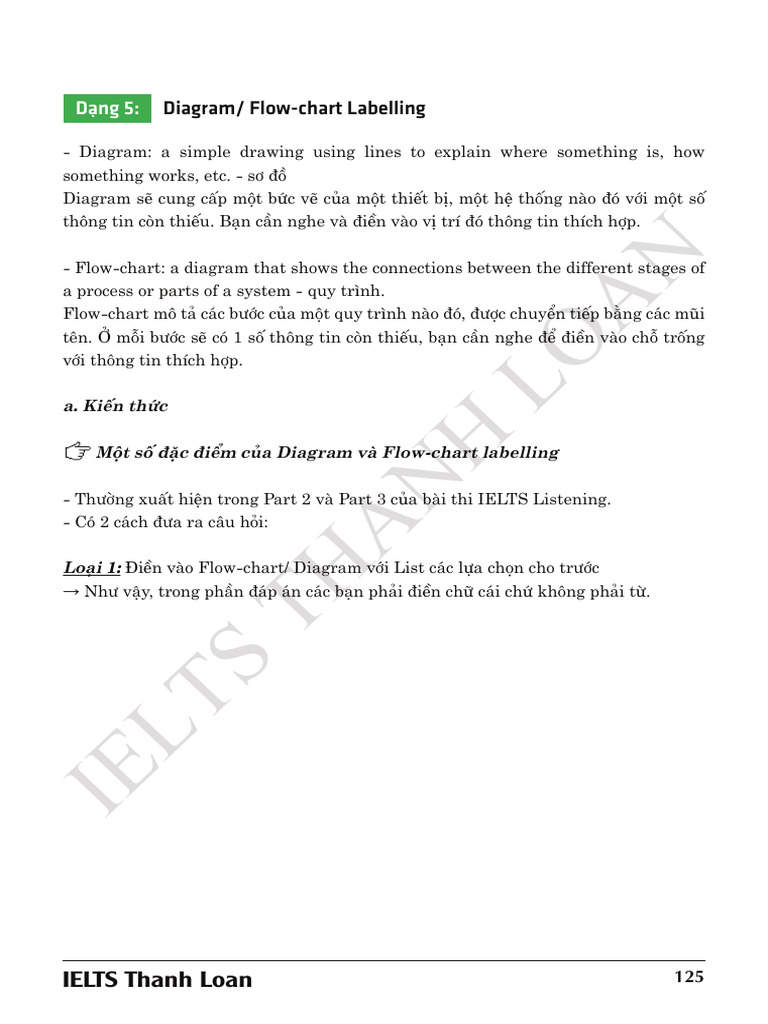 Dạng 5 Diagram Flow-chart Labelling | PDF