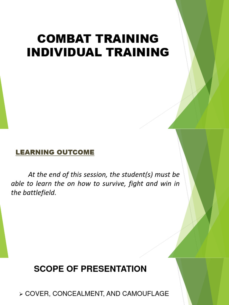 Combat Training Individual Soldier | PDF | Camouflage | Foot