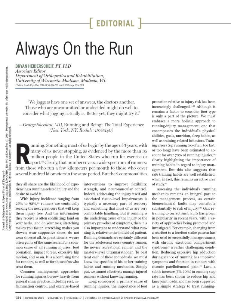 Always on the Run | PDF | Running