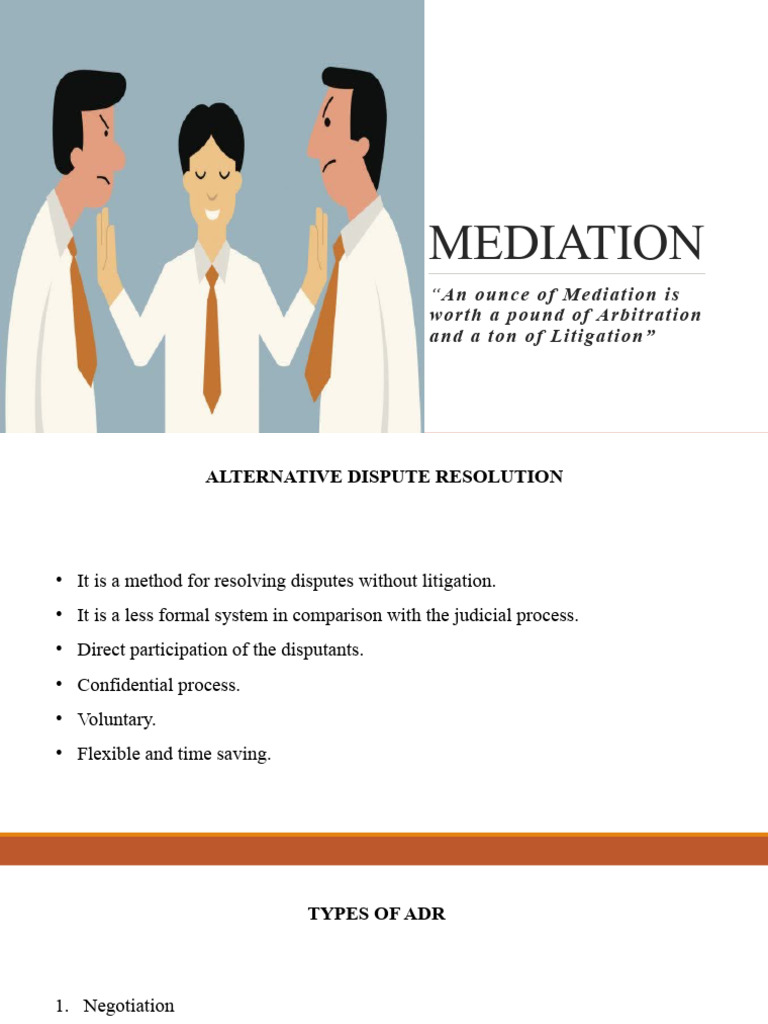 On Mediation Basics | PDF | Mediation | Alternative Dispute Resolution