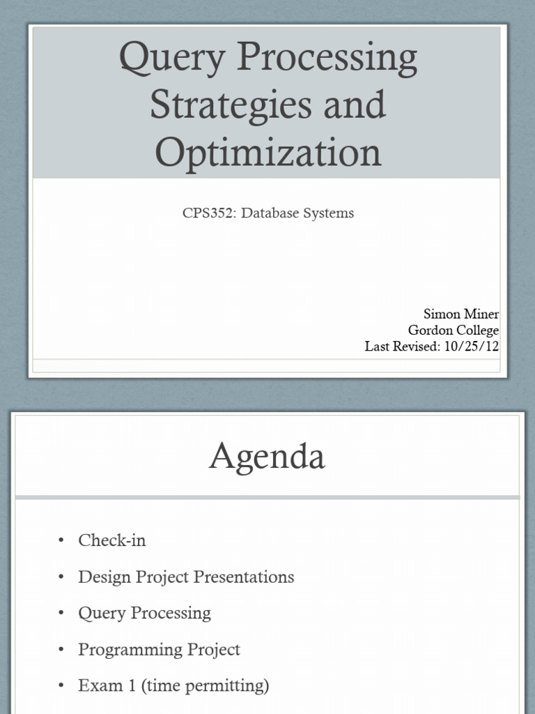 08 Query Processing Strategies and Optimization | PDF | Database Index ... 08 Query Processing Strategies and Optimization | PDF | Database Index ...