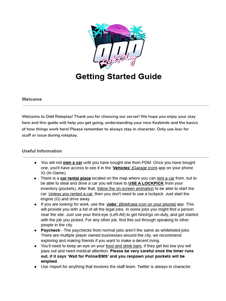 Odd Roleplay Constitution | PDF