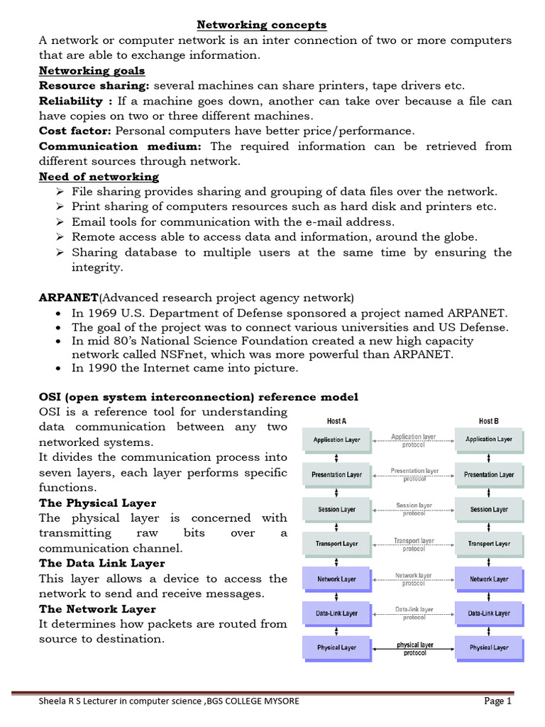 Networking Concepts1 | PDF | Network Topology | Osi Model