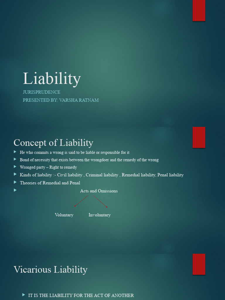 Liability LLB Presentation Final | Download Free PDF | Legal Liability ...