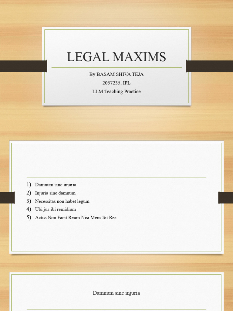 Understanding Legal Maxims in Tort Law | PDF | Mens Rea | Damages