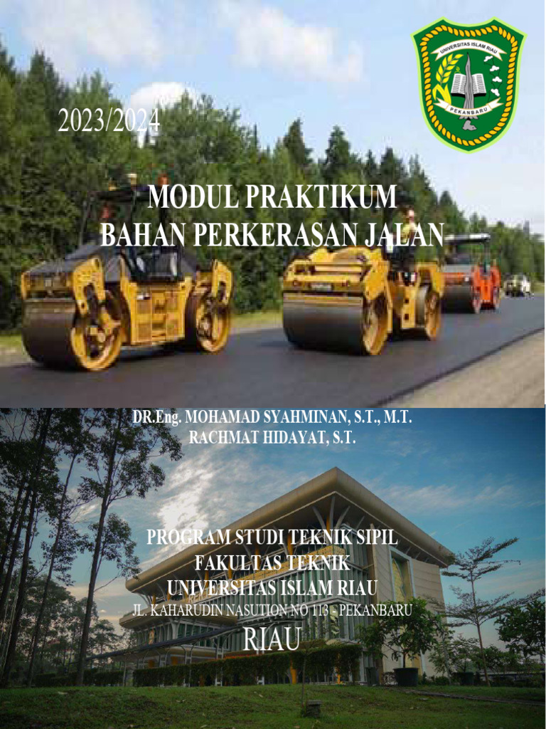 Modul Panduan Praktikum Perkerasan 2024 | PDF