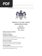 Hannah Kettle 3H Predicted Paper | PDF | Quadratic Equation | Mathematics