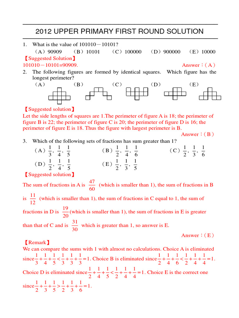 2012 Imas 1st Up Sol | PDF | Triangle | Elementary Mathematics