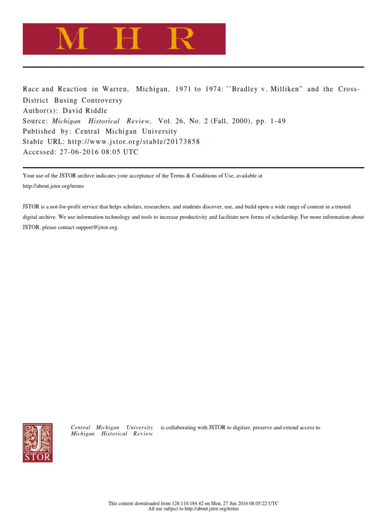 David Riddle (2000) - Race and Reaction in Warren, Michigan, 复制 | PDF ...
