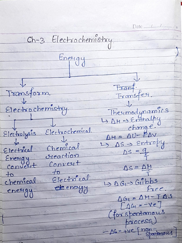 Ch3 Electrochemistry | PDF
