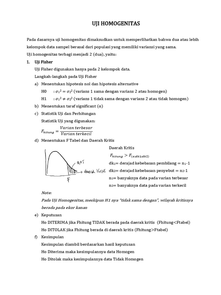 Uji Homogenitas | PDF