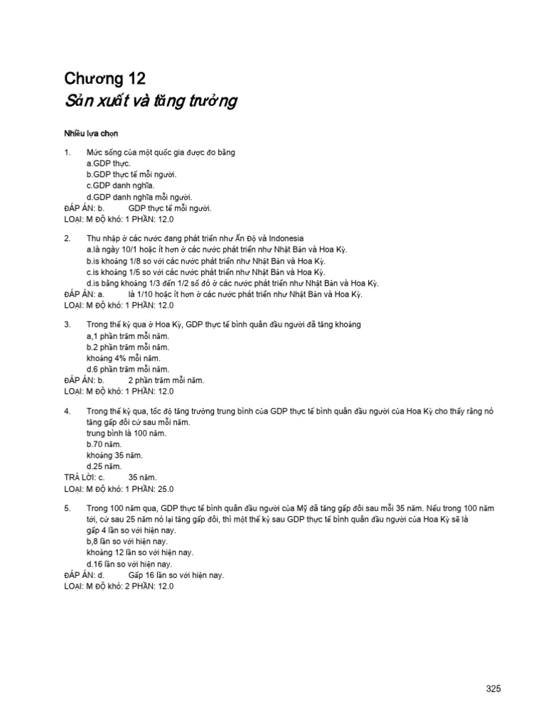 Chapter12 Vĩ Mô | PDF
