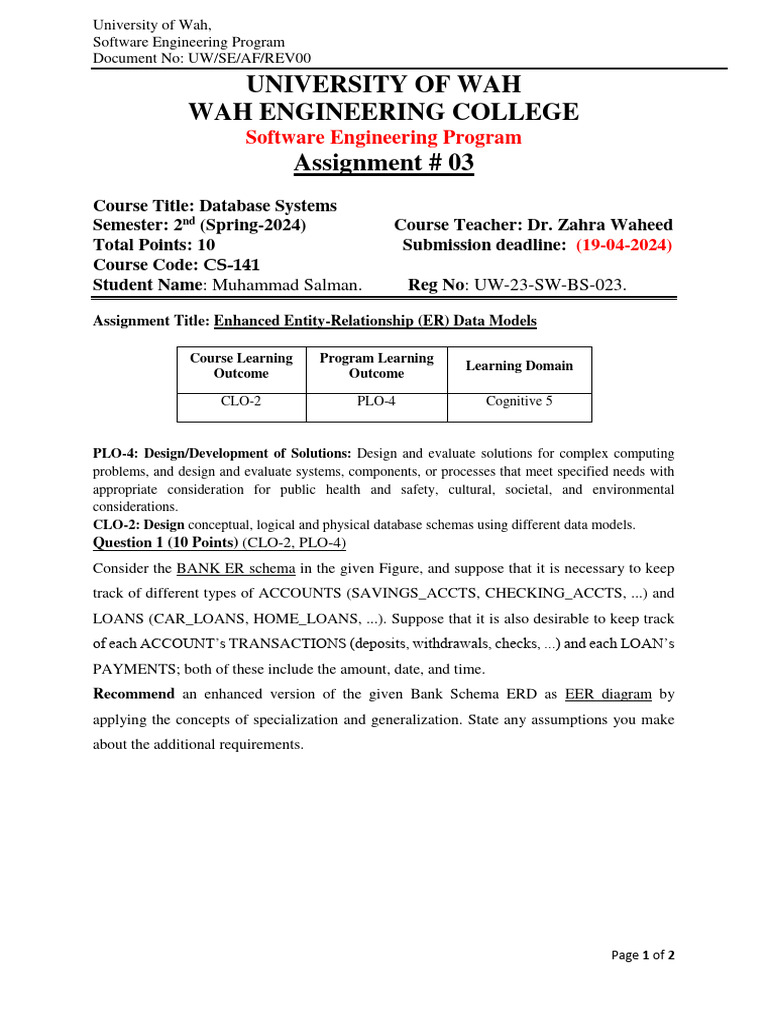 DB Assignment-03 SE-2 | PDF