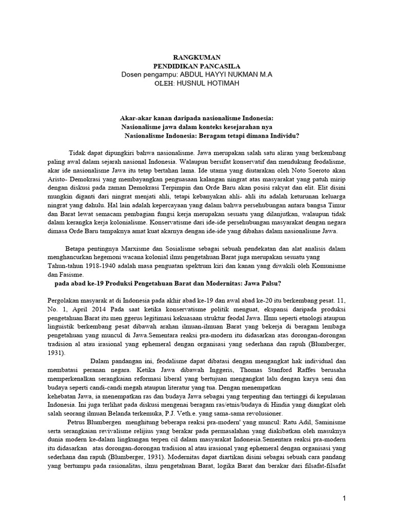 Pend Pancasila Husnul | PDF