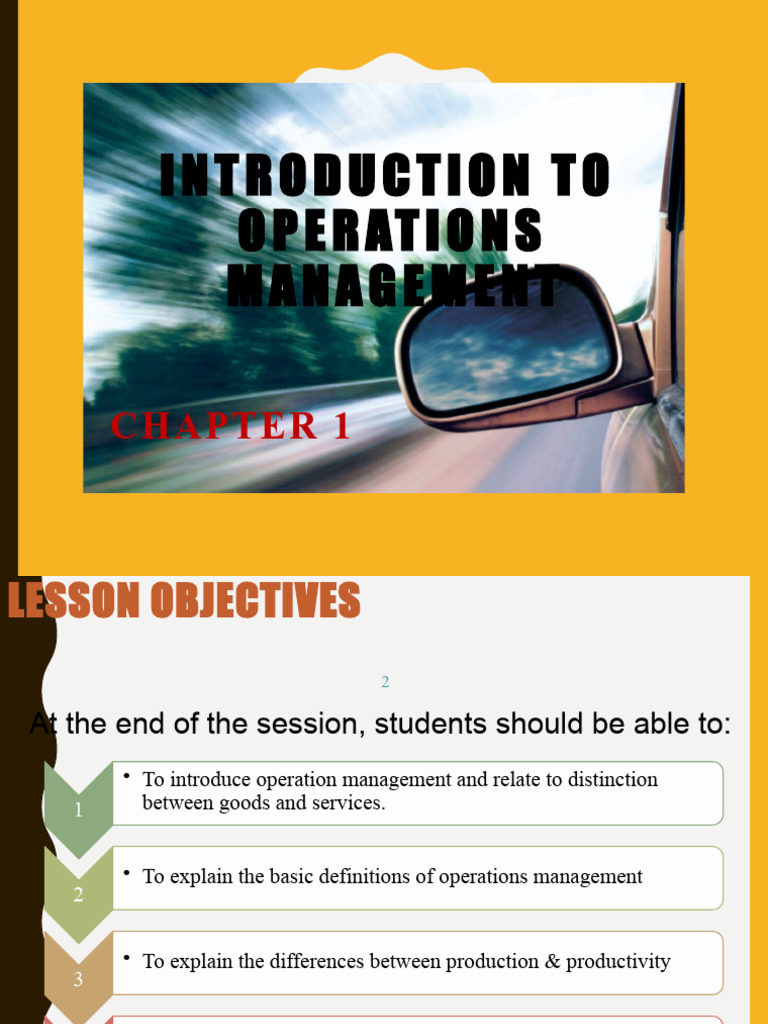 CHP 1 - Introduction To OPM | PDF | Operations Management | Factors Of Production