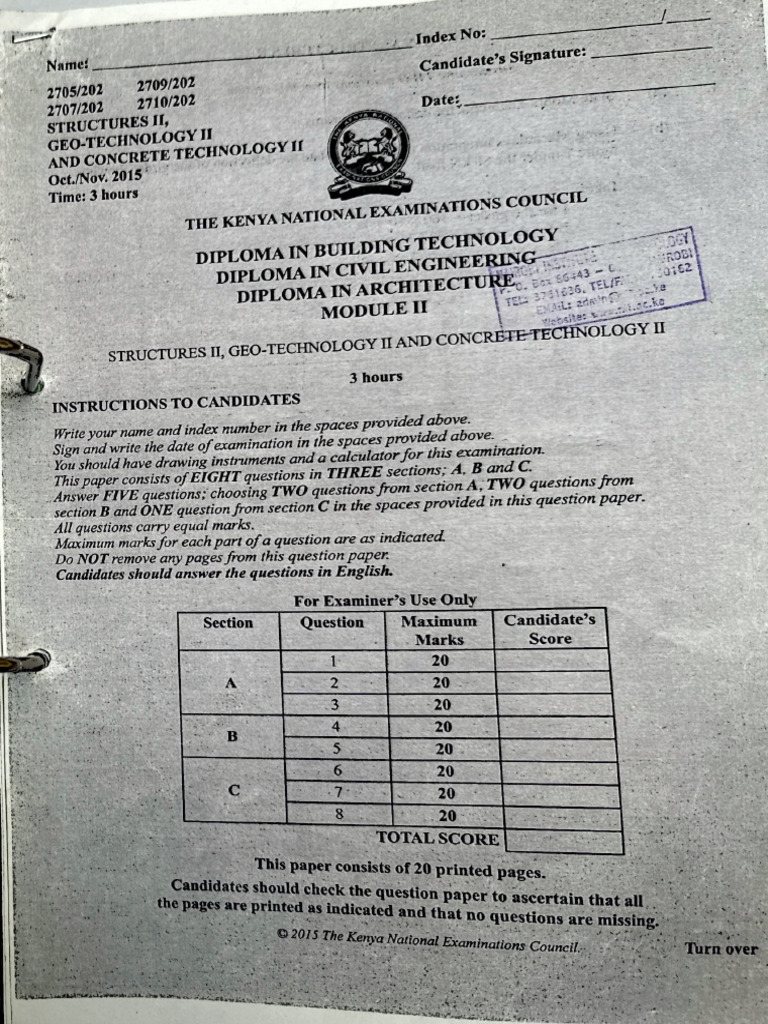 Structures Geotech and Concrete Technology 5 | PDF