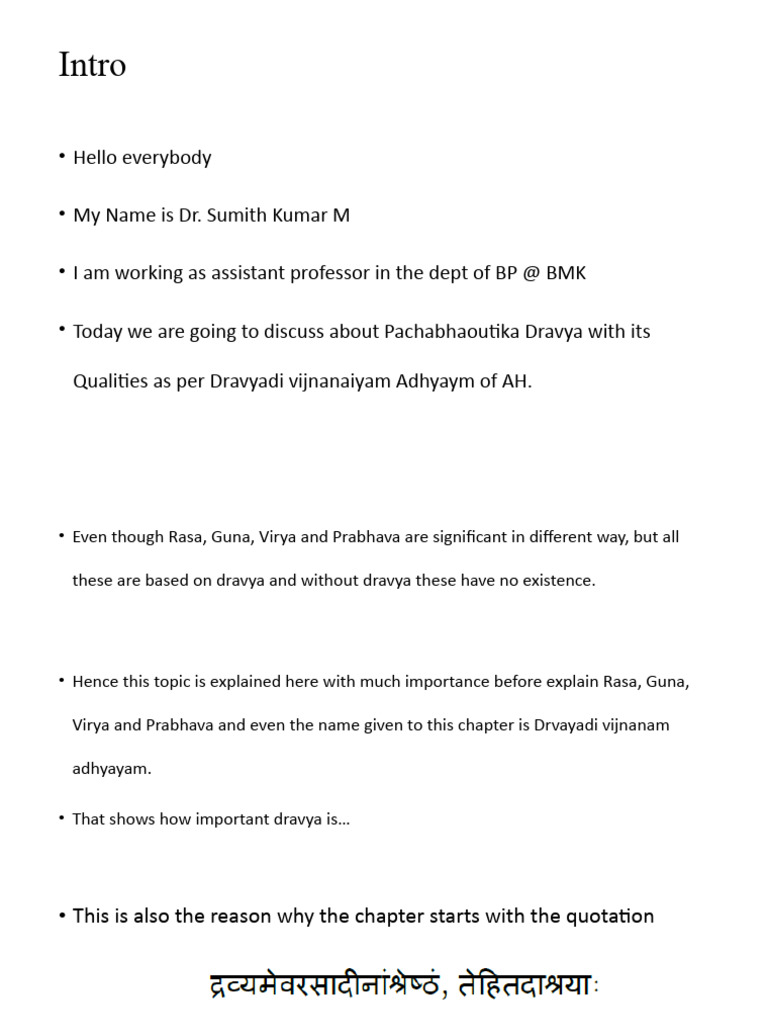 Pancha Maha Bhuta as per Ashtanga Hridaya | PDF