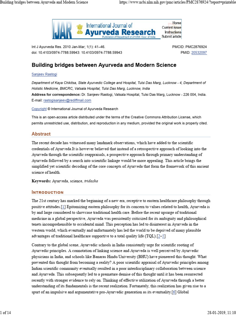 PMB in Modern Science | PDF | Ayurveda | Matter