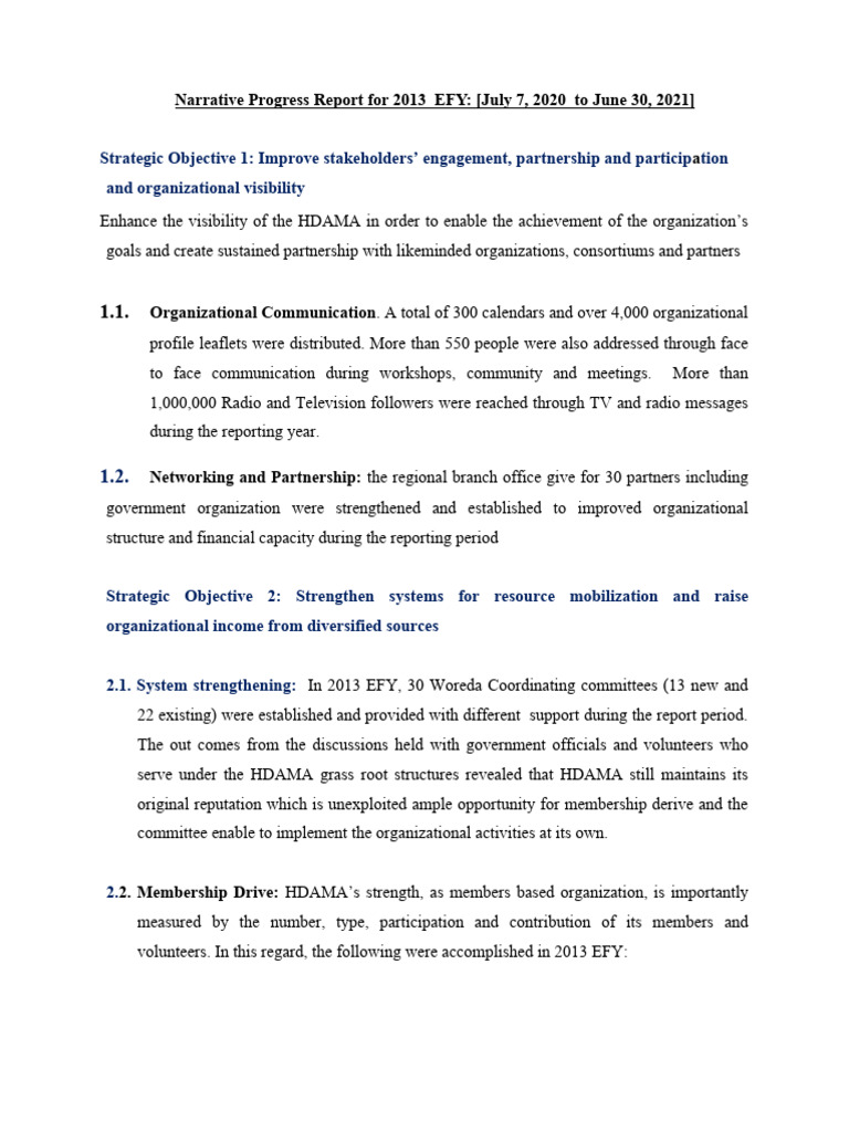 2013 EFY Narrative Progress Report | PDF | Expense | Employment