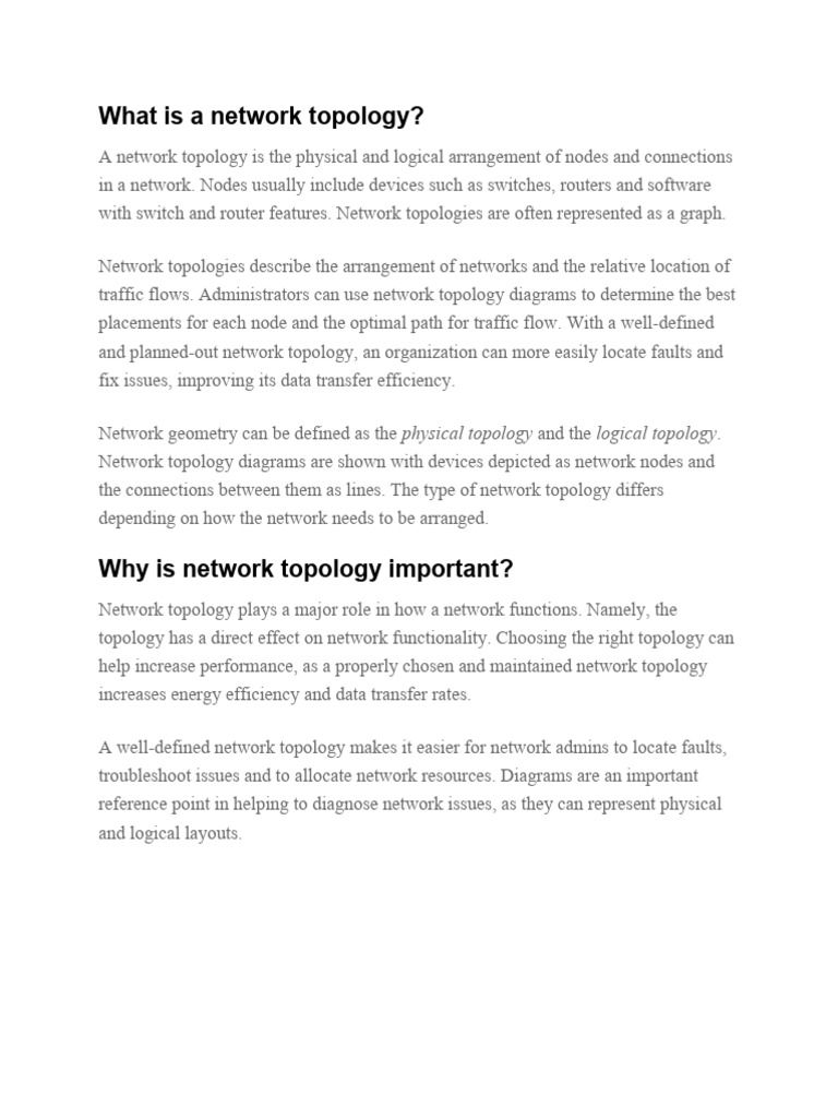 Network Pdf Network Topology Computer Network