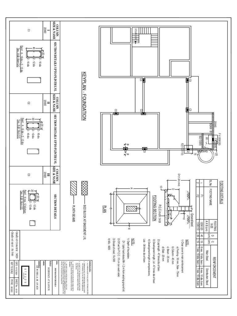 1.FOUNDATION DETAILS - KANNUR RESIDENCE | Download Free PDF | Building Technology ...