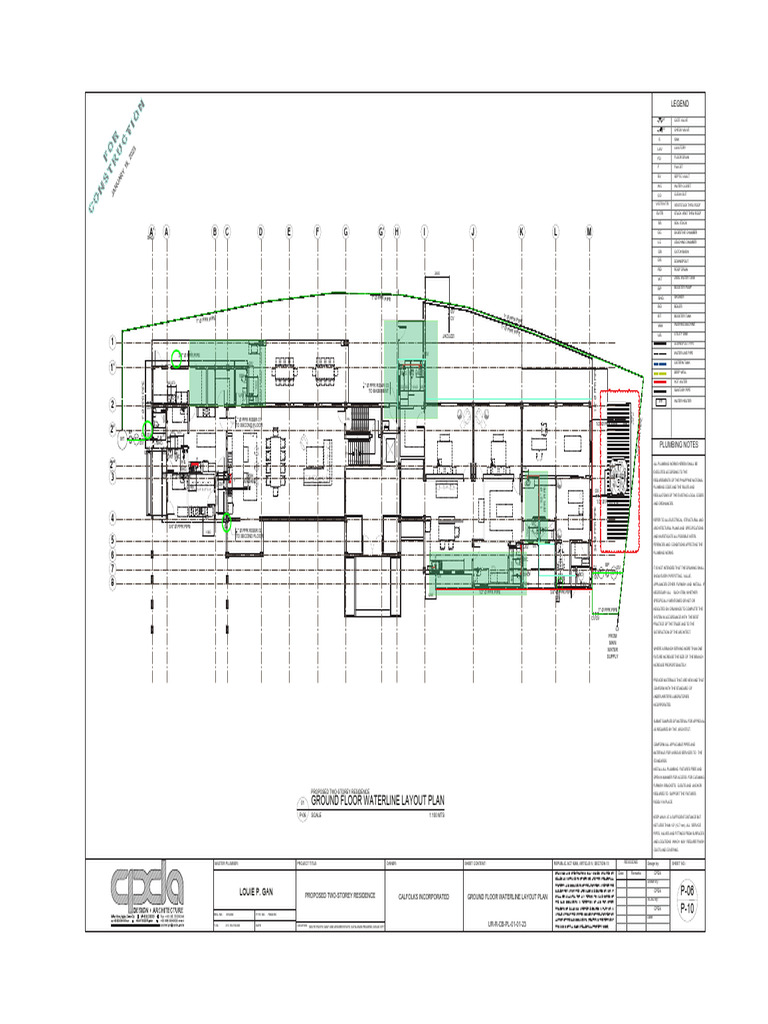 Waterline Layout Ground Floor | PDF | Water Heating | Environmental ...