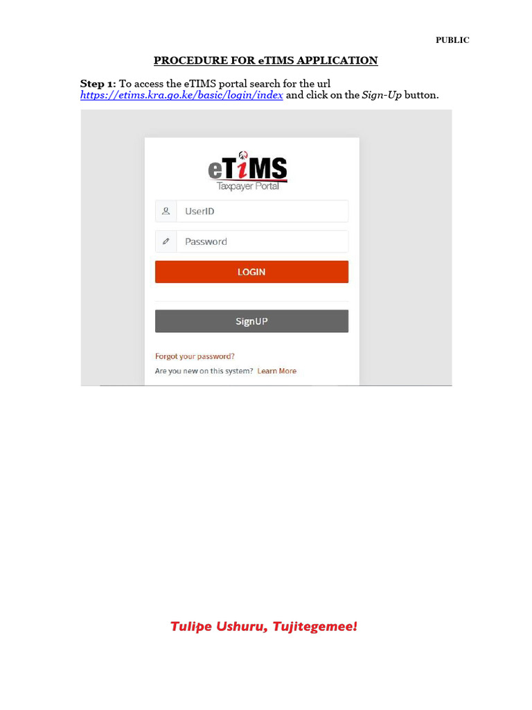eTIMS Onboarding Procedure User Guide 2024 | PDF