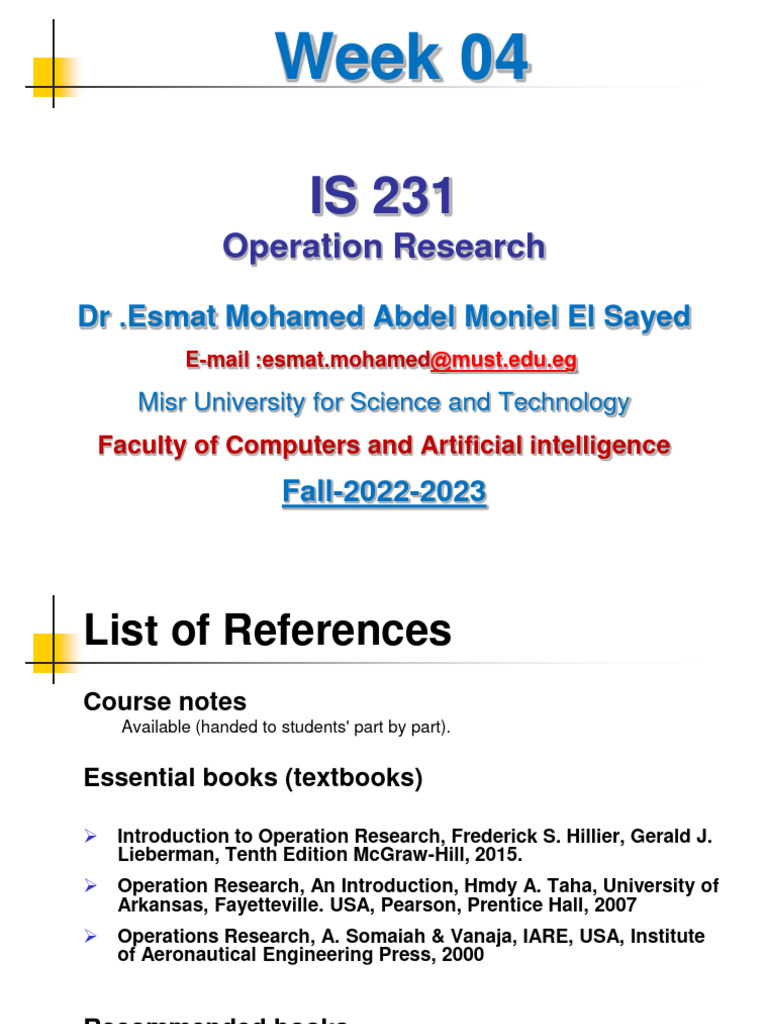 0 W4 Linear Programming Fall 2022 Part 2 | Download Free PDF | Mathematical Optimization ...