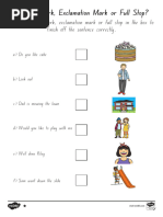 Capital Letters Full Stops Question Marks Worksheet Class2 | PDF